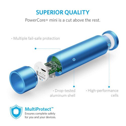 Buy Anker PowerCore+ Mini 3350 Portable PowerBank - Blue online in ...
