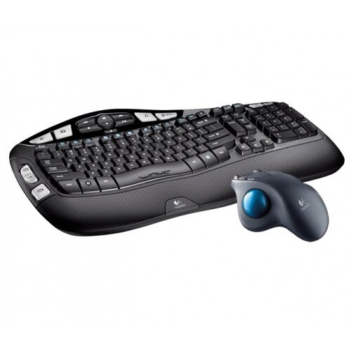 Buy Logitech Wireless Keyboard K350 & Wireless Trackball M570 Bundle ...