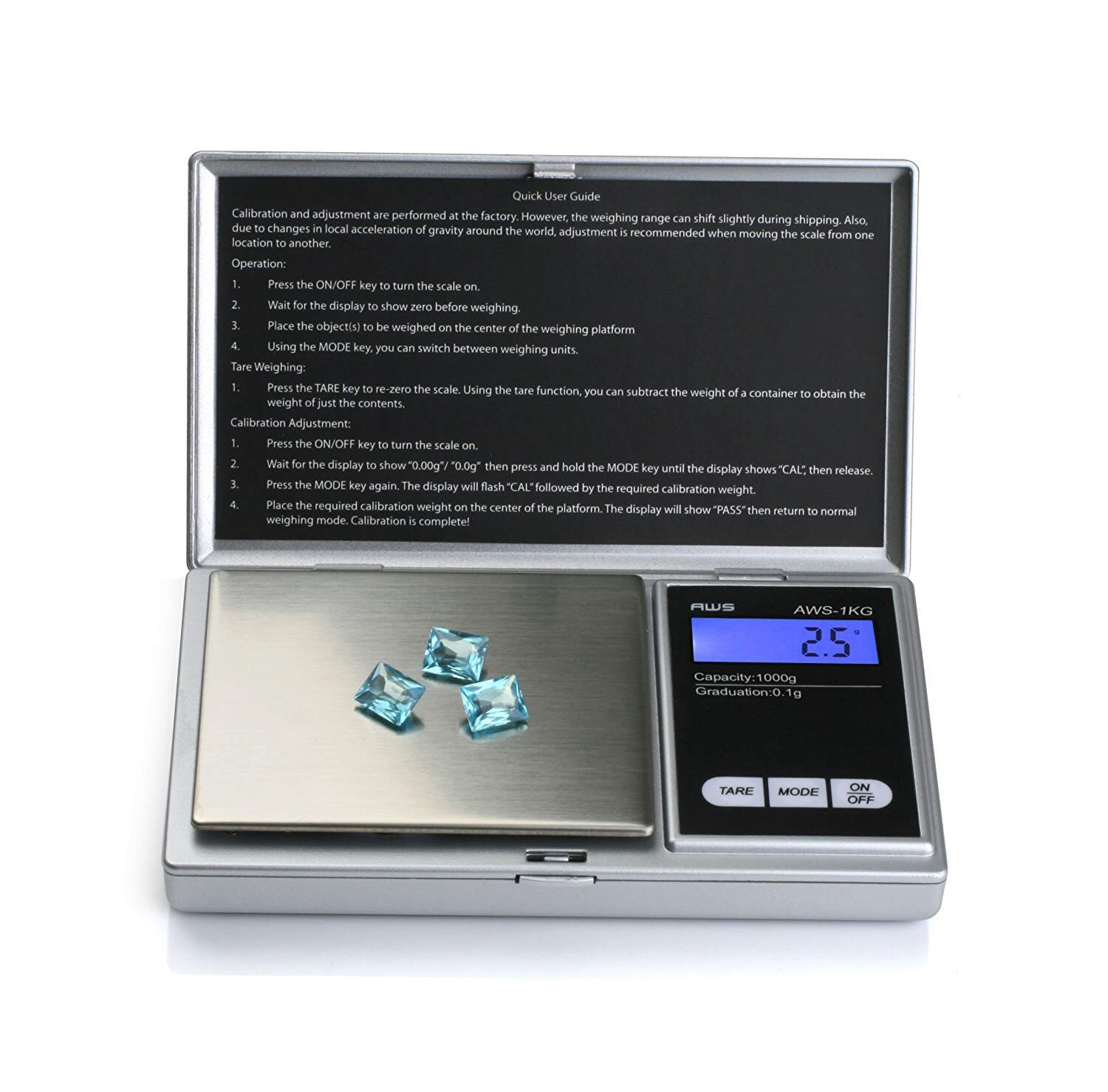Buy American Weigh AWS Digital Pocket Scale - Silver - 600g online in ...