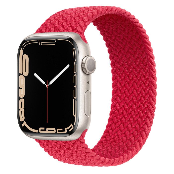 Buy Apple Watch Series 7 Starlight Aluminum Case with Braided Solo Loop ...
