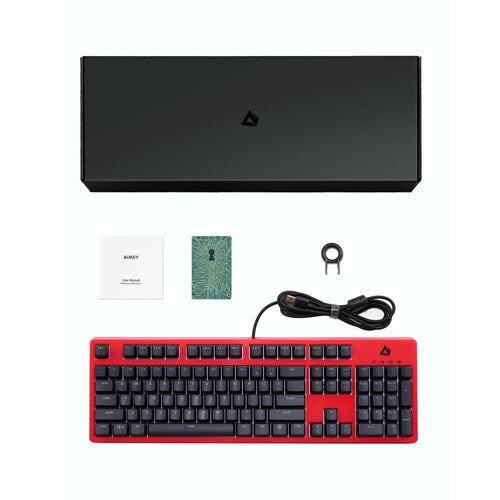 Buy AUKEY KMG18 Red Mechanical Keyboard Red Switches 104key online in ...