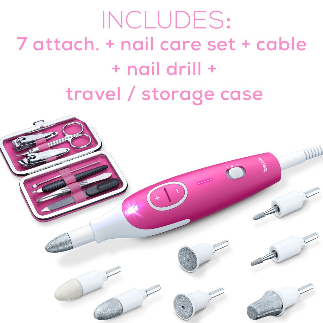 Buy Beurer MP44, 18-Piece Professional Nail Drill for Manicure/Pedicure ...