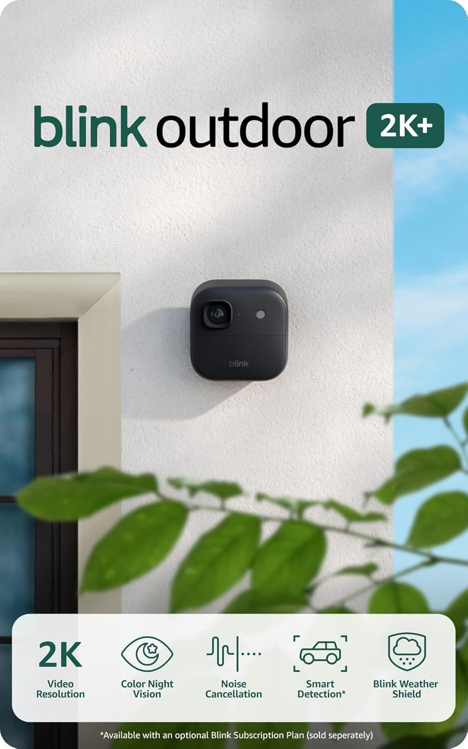 Buy Blink Outdoor 2K+ (5th Gen) Wireless Smart Security Camera with ...