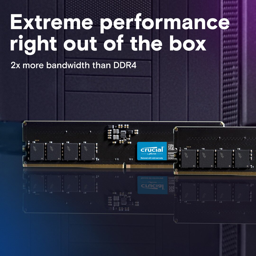 Buy Crucial Classic DDR5 UDIMM Memory online in Pakistan - Tejar.pk