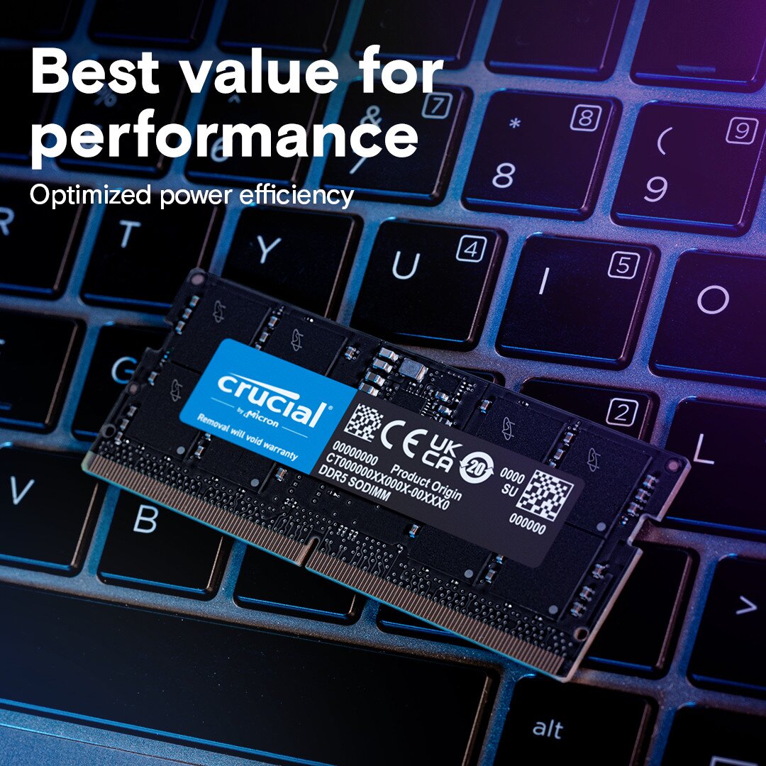 Buy Crucial DDR5 SO-DIMM Laptop Memory - 8GB - Single - 5200MHz online ...