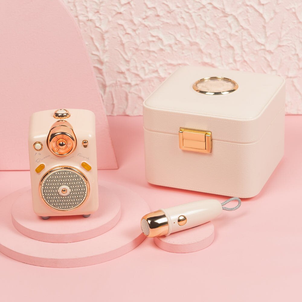 Buy Divoom Fairy-OK Retro Mini Karaoke Speaker - Pink online in ...