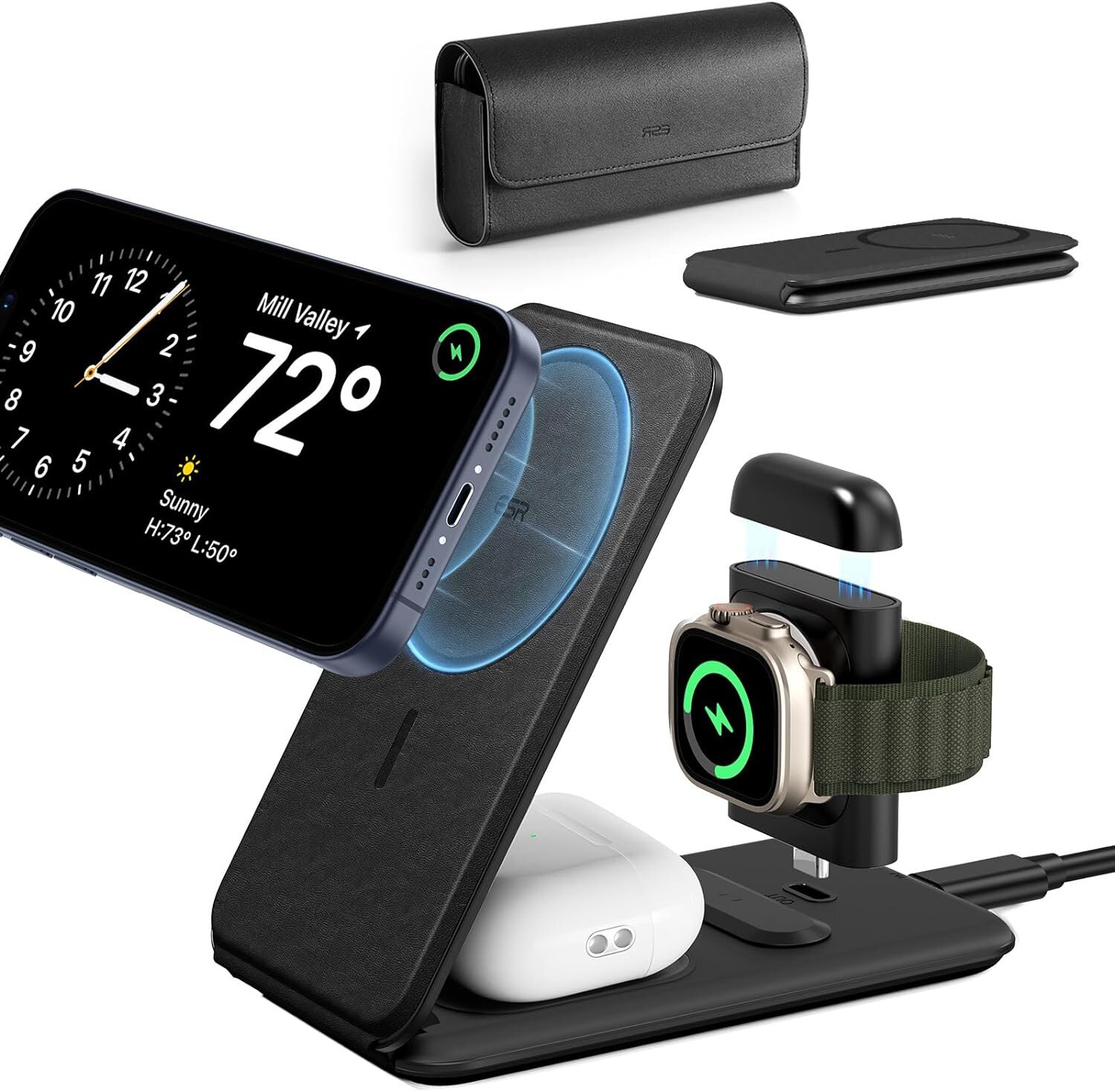 Buy ESR HaloLock 3-in-1 Travel Wireless Charging Set - Black - UK Plug ...