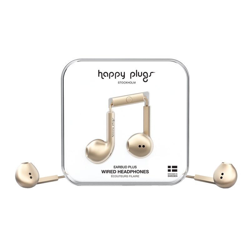 Buy Happy Plugs Plus Wired Headphones - Matte Gold - Earbud online in ...