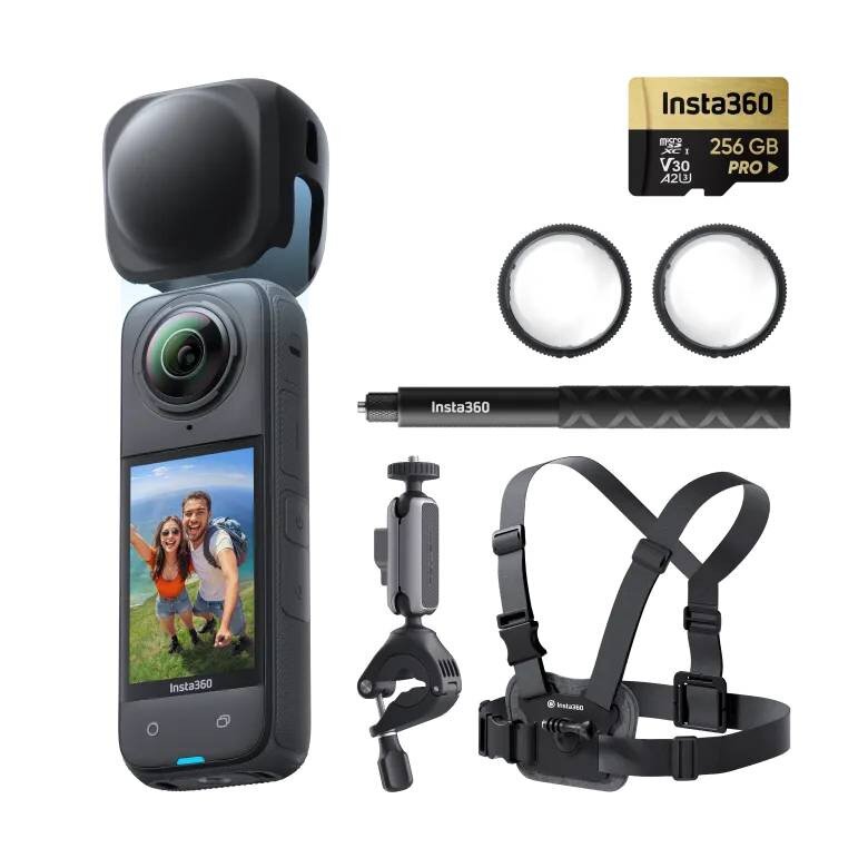 Buy Insta360 X4 8K 360 Action Camera - 256GB MicroSD Card - Bike Bundle ...