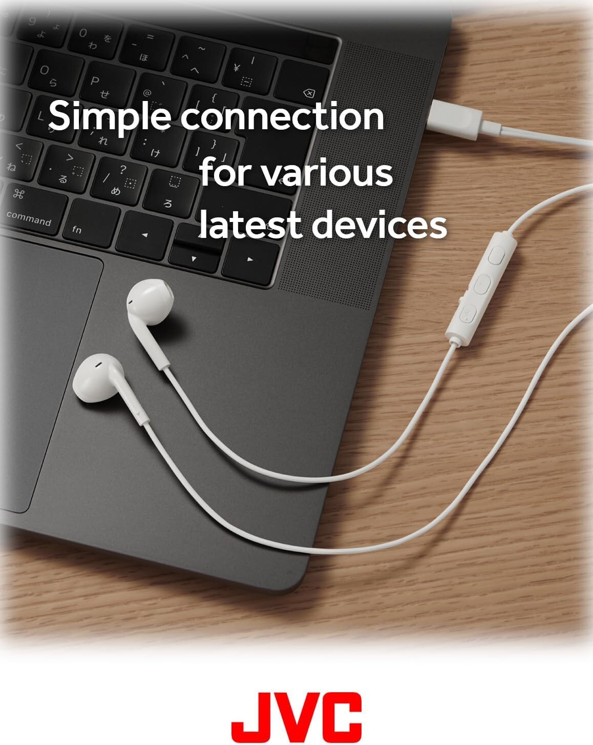 Buy JVC HAFR17UC USB-C Wired Earbuds - White online in Pakistan - Tejar.pk