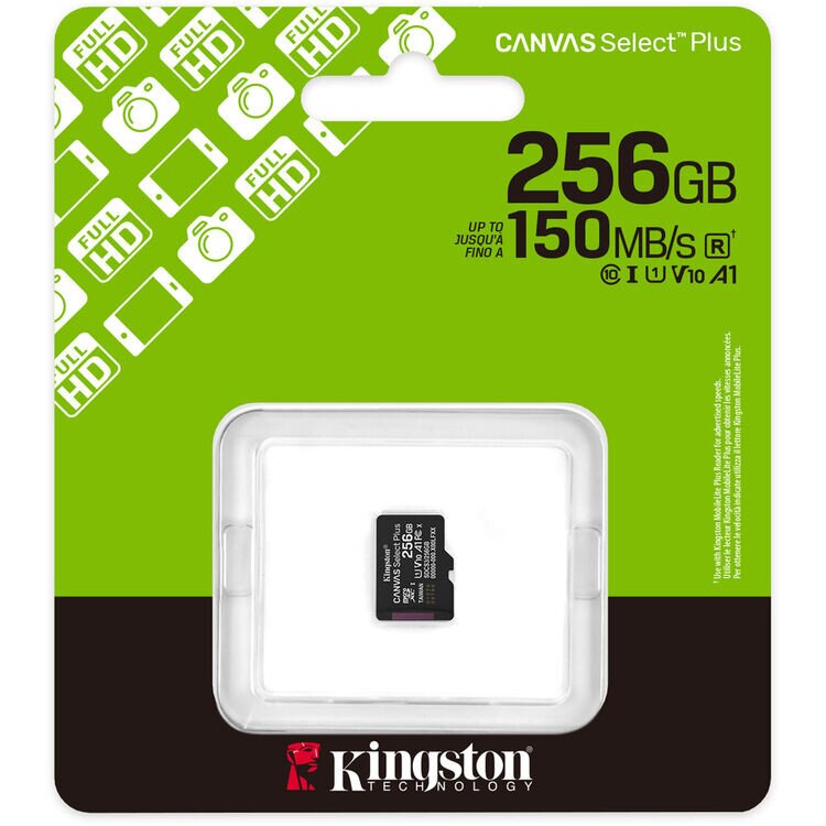Buy Kingston Canvas Select Plus microSD Memory Card - 256GB online in ...