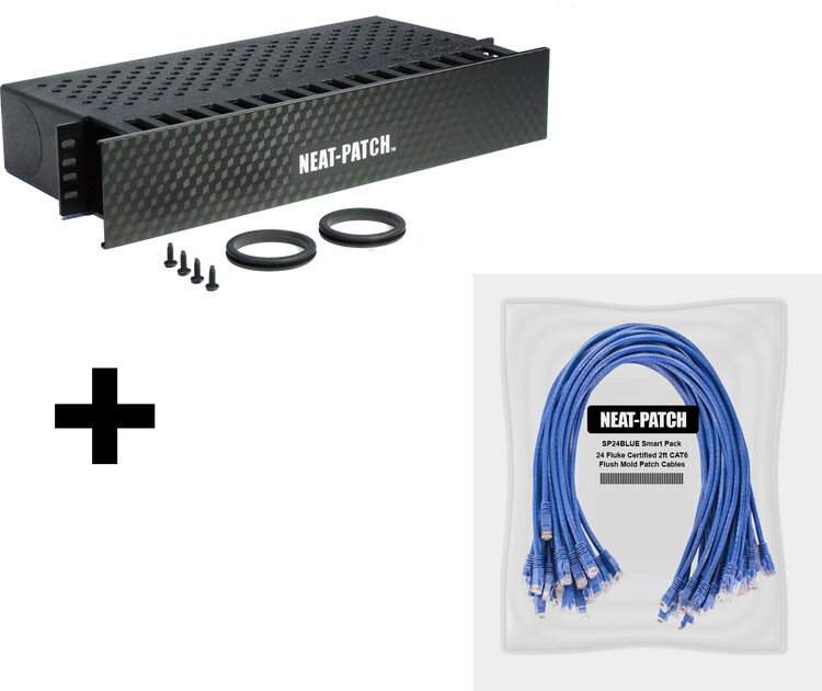 Buy Neat Patch NP2K624 - NP2 Cable Management Bay With 24 Patch Cables ...