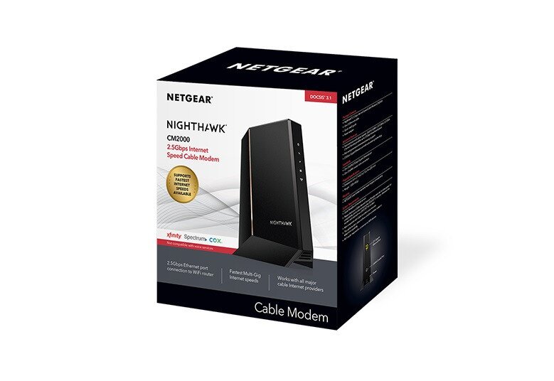 Buy NETGEAR DOCSIS 3.1 Nighthawk Multi-Gig 2.5Gbps Cable Modem (CM2000 ...