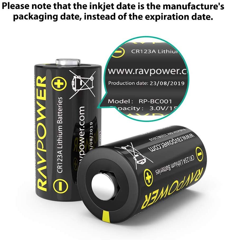 Buy RAVPower CR123A 3V Lithium Battery - RP-BC001 - Black online in ...