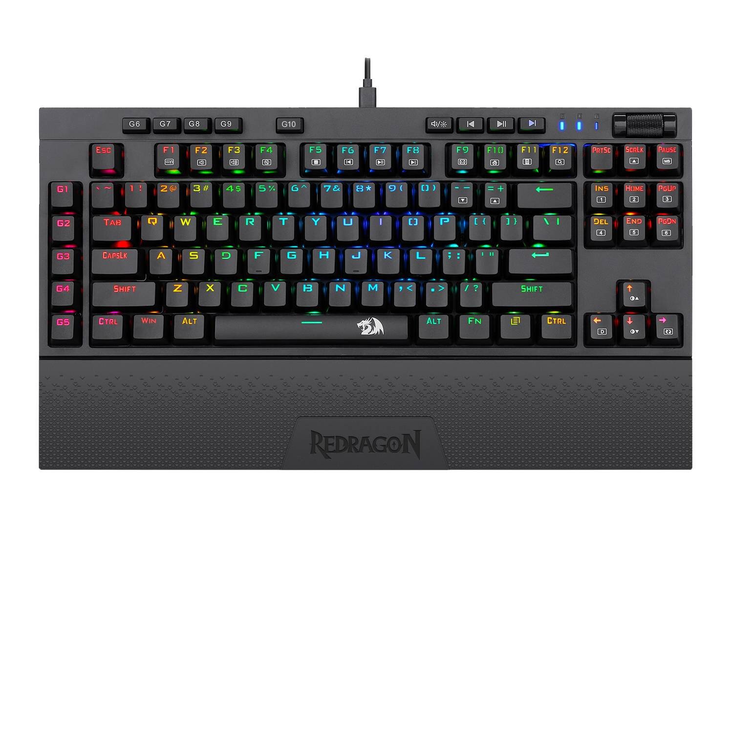 Buy Redragon K596 VISHNU TKL Wired RGB Mechanical Gaming Keyboard ...