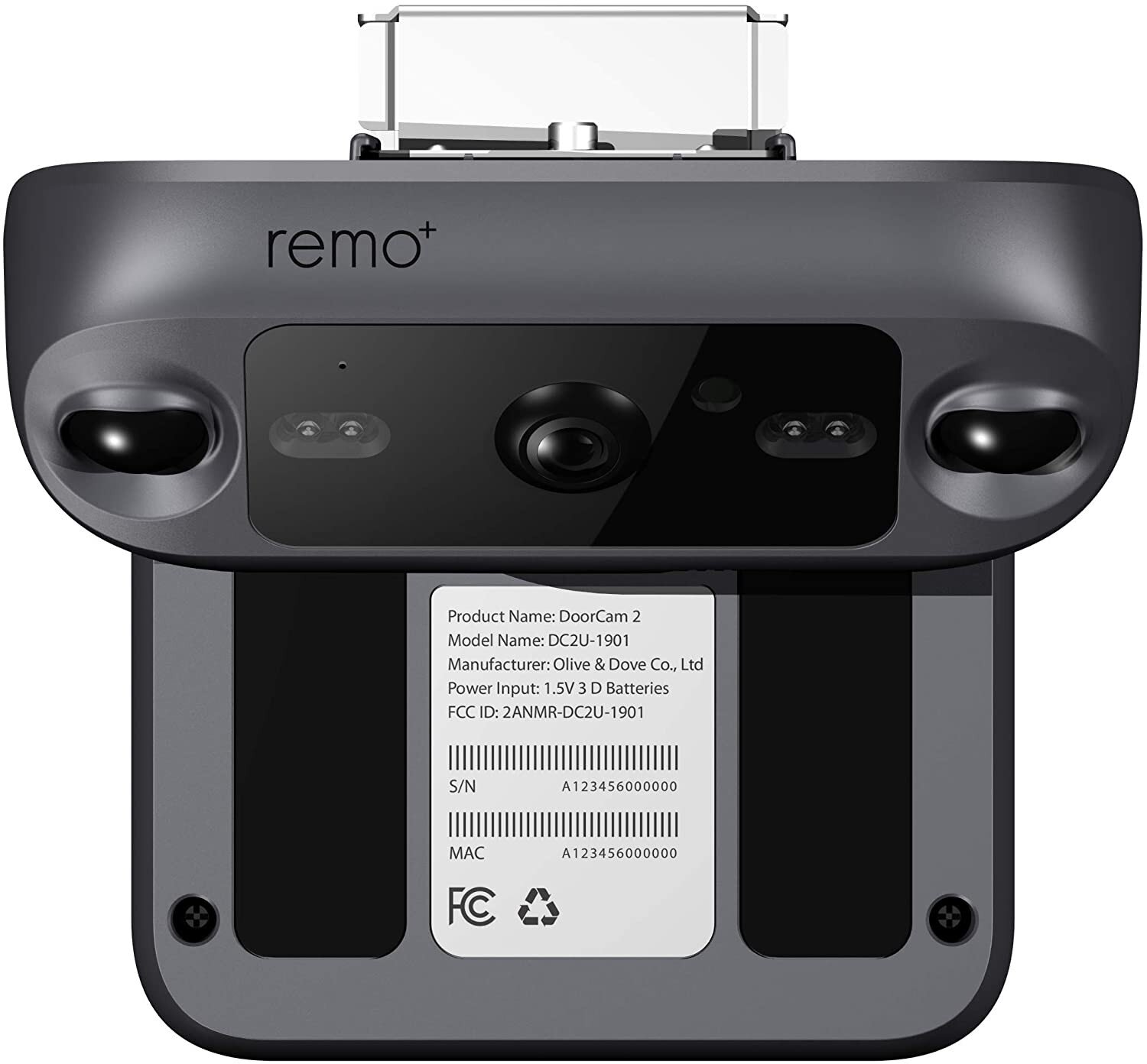 Buy Remo+ DoorCam 2 Over-the-Door Smart Security Camera - Dark Grey ...