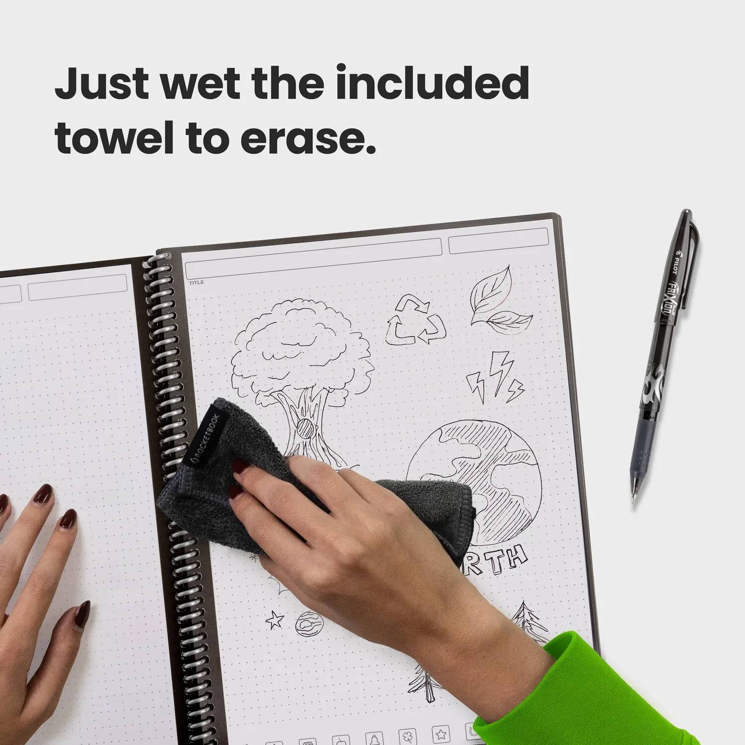 Buy Rocketbook Core Reusable Notebook (Next Gen) - Letter - Dot Grid ...