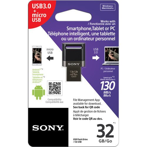 Buy Sony Dual USB Connectors Share Data Between Mobile and PC - 32GB ...