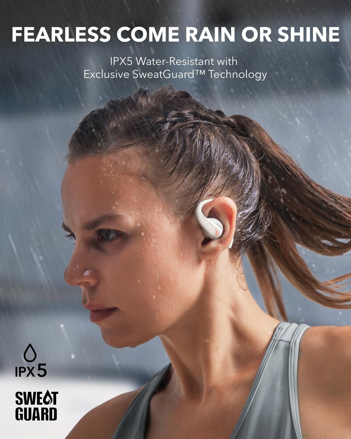 Buy Soundcore AeroFit Pro Secure Open-Ear Sport Earbuds - Calm White ...