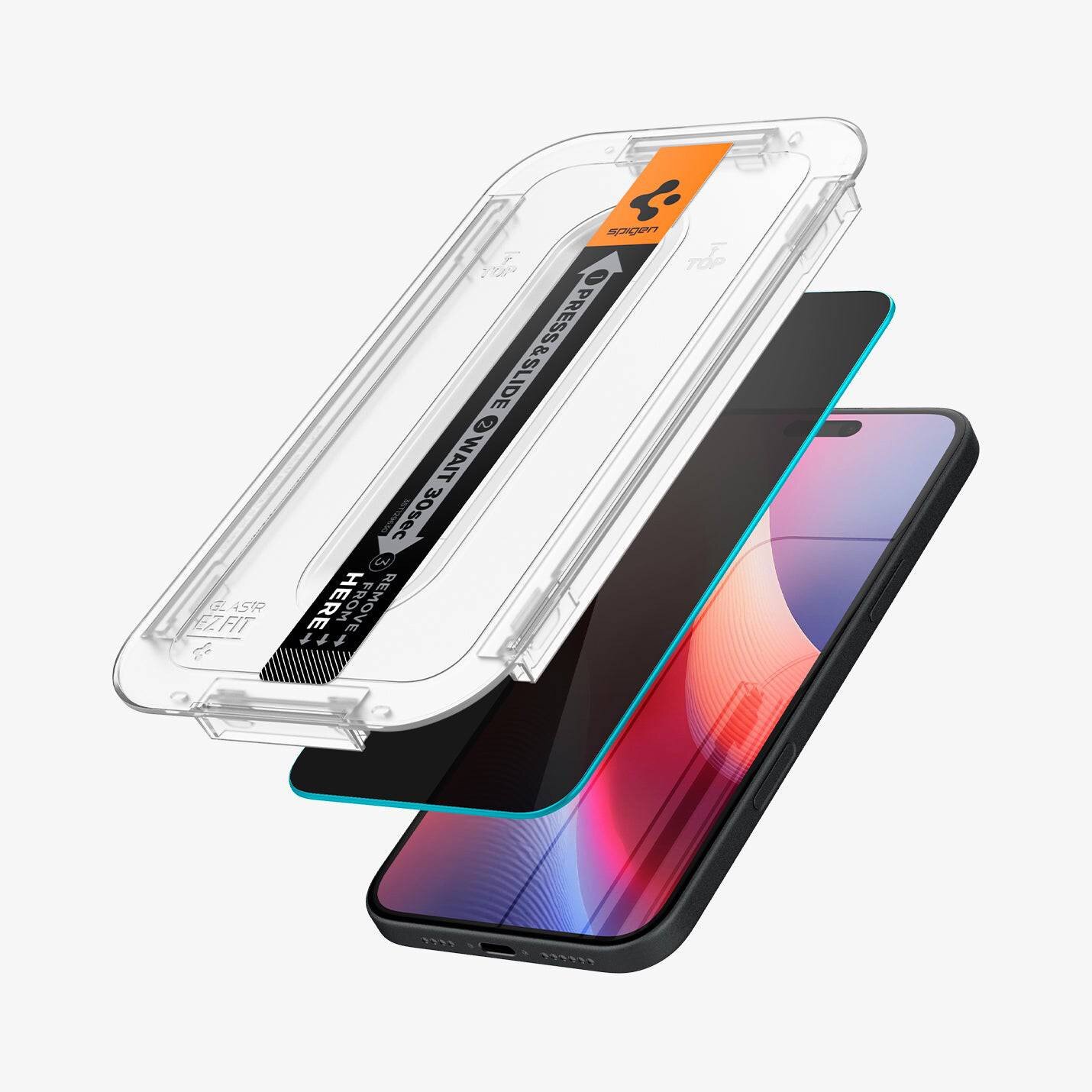 Buy Spigen GLAS.tR EZ Fit Privacy Screen Protector for iPhone 16 online ...