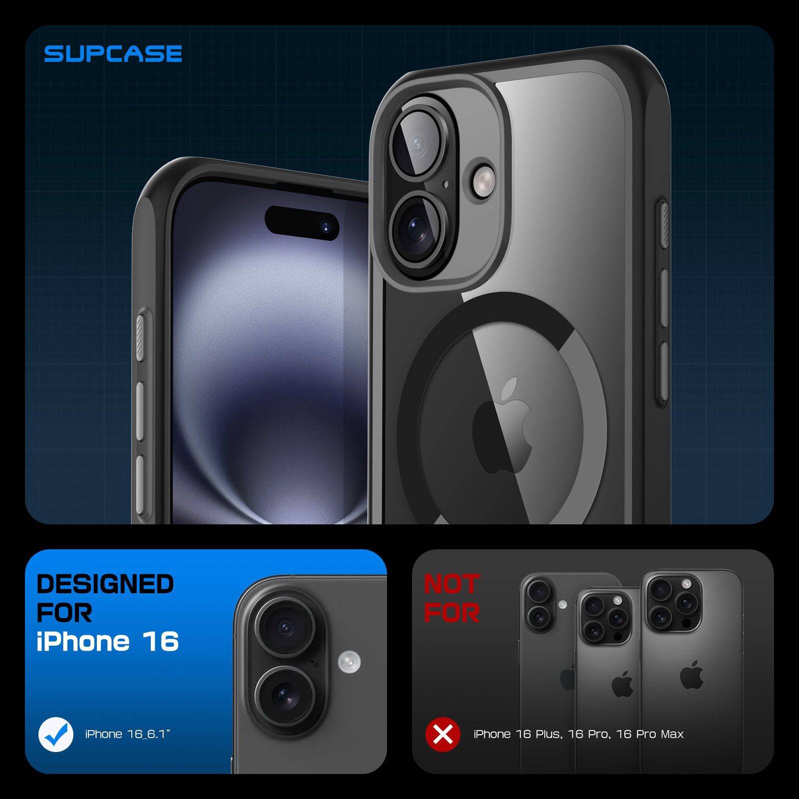 Buy SUPCASE 6.1 inch Unicorn Beetle MAG Slim Clear MagSafe Camera ...