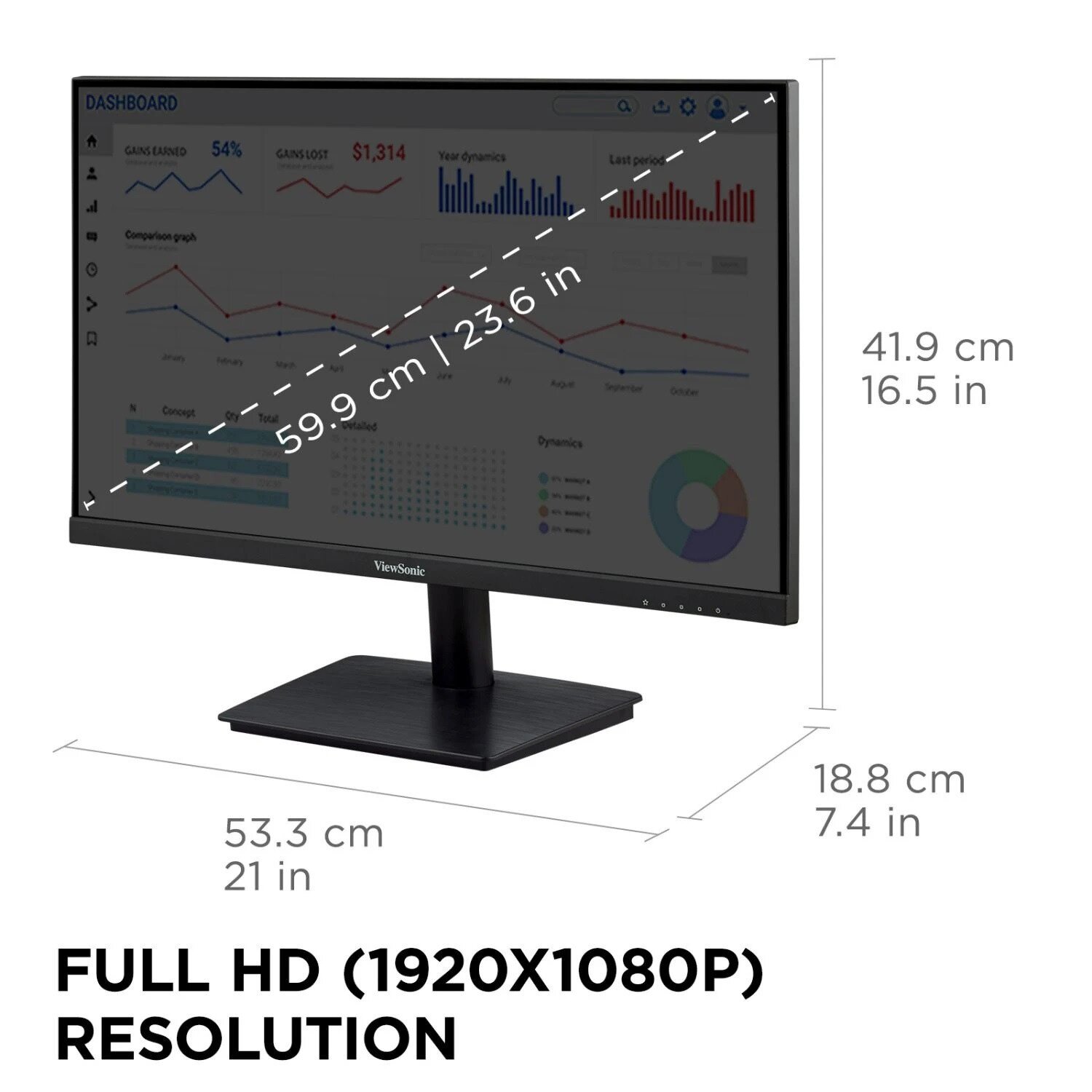 Buy ViewSonic VA2409M 24" 1080p IPS 75Hz Adaptive Sync Monitor online ...